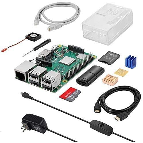 Vemico Raspberry Pi 3 Model B+ Kit with Pi 3 B+ Board,Pi 3 B+Case,Heatsinks,32GB Card,Card Readers,Micro HD Out Cable,Network Cable,Power Supply,Cooling Fan,Screwdriver