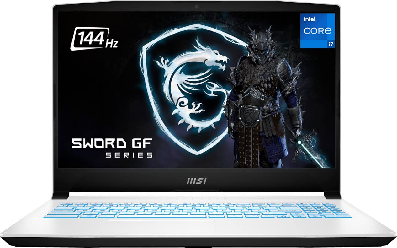 MSI Sword 15.6"" 144Hz Gaming Laptop Newest, Intel Core i7 12650H Processor, 16GB RAM, 1TB SSD, NVIDIA GeForce RTX 3060, Wi-Fi6, Bluetooth, Backlit, Windows 11 +Accessories, Black
