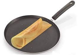 SHRIYA Aluminum Saute Fry Pan with Non-Stick Coating, Bakelite Handle, Suitable for Gas Stovetop, Fits 10" Diameter, 0.4" Thickness, Easy to Clean, Perfect for Crepes, Pancakes