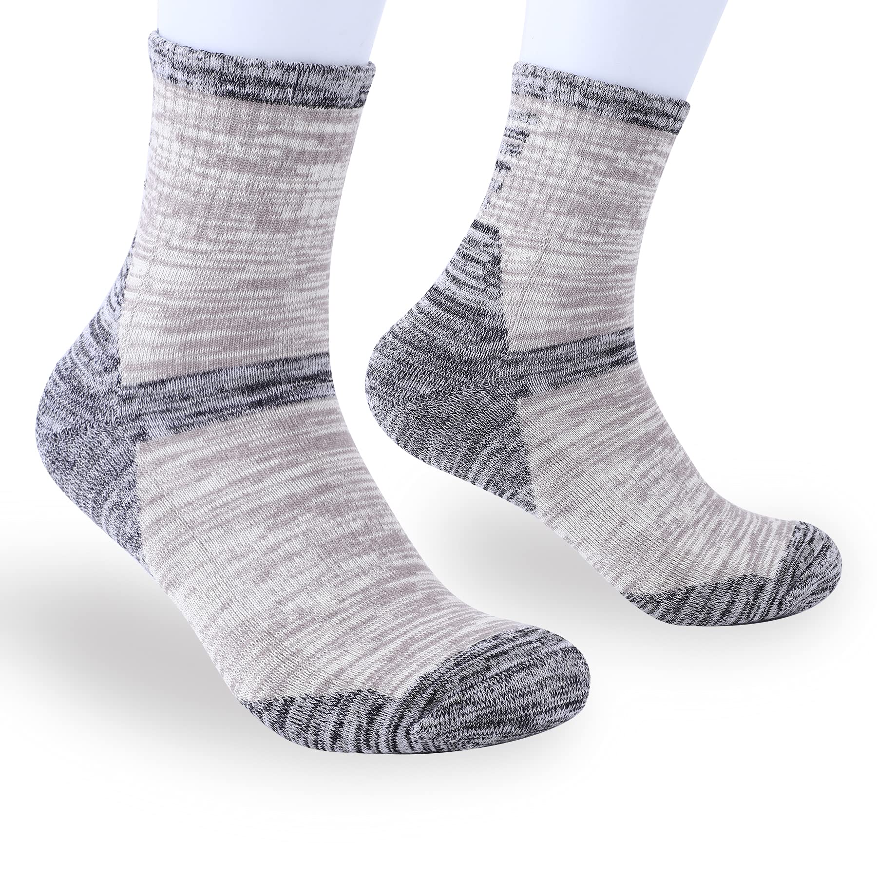 puqik walking socks,Multi Performance Cushion exercise Quarter Socks for Outdoor Camping hiking Trekking,5 Pairs
