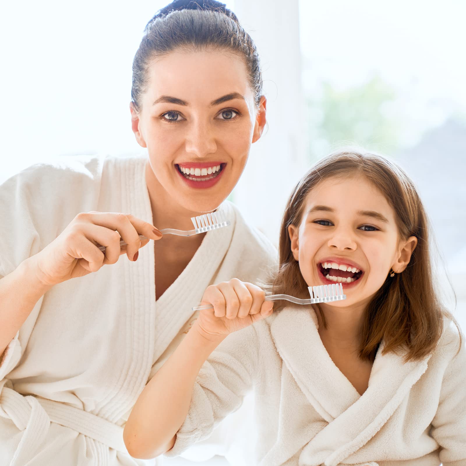 Raiten 60 Pack Disposable Toothbrush Mini Soft Bristle Toothbrush Portable Toothbrush Individually Wrapped for Travel Hotel Home