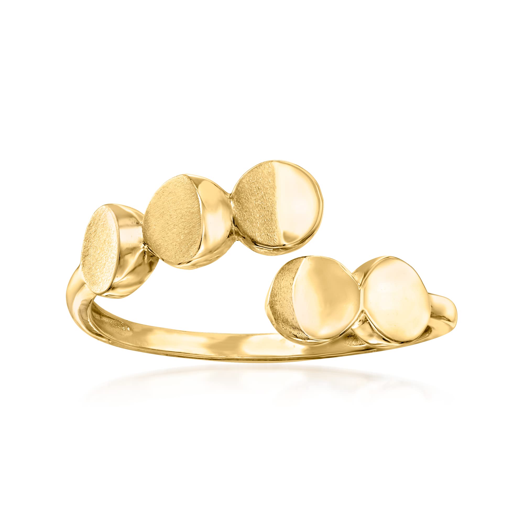 RS Pure by Ross-Simons 14kt Yellow Gold Phases Of The Moon Bypass Ring. Size 6