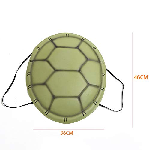 MSUIINT 2 Pack Turtle Shell Costume EVA Novelty Turtle Shell Backpack, Simulation Tortoise Shell Party Carnival Prop, Halloween Cosplay Costume Party Accessory, Halloween Dress Up Costume Accessories
