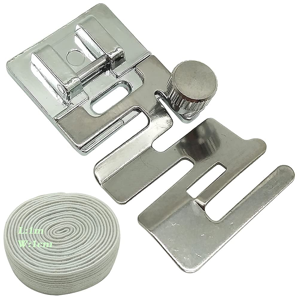 LNKA Elastic Presser Foot #9907-6 Fabric Snap On Cord Band Stretch Foot for Brother Singer Janome Juki Sewing Machine