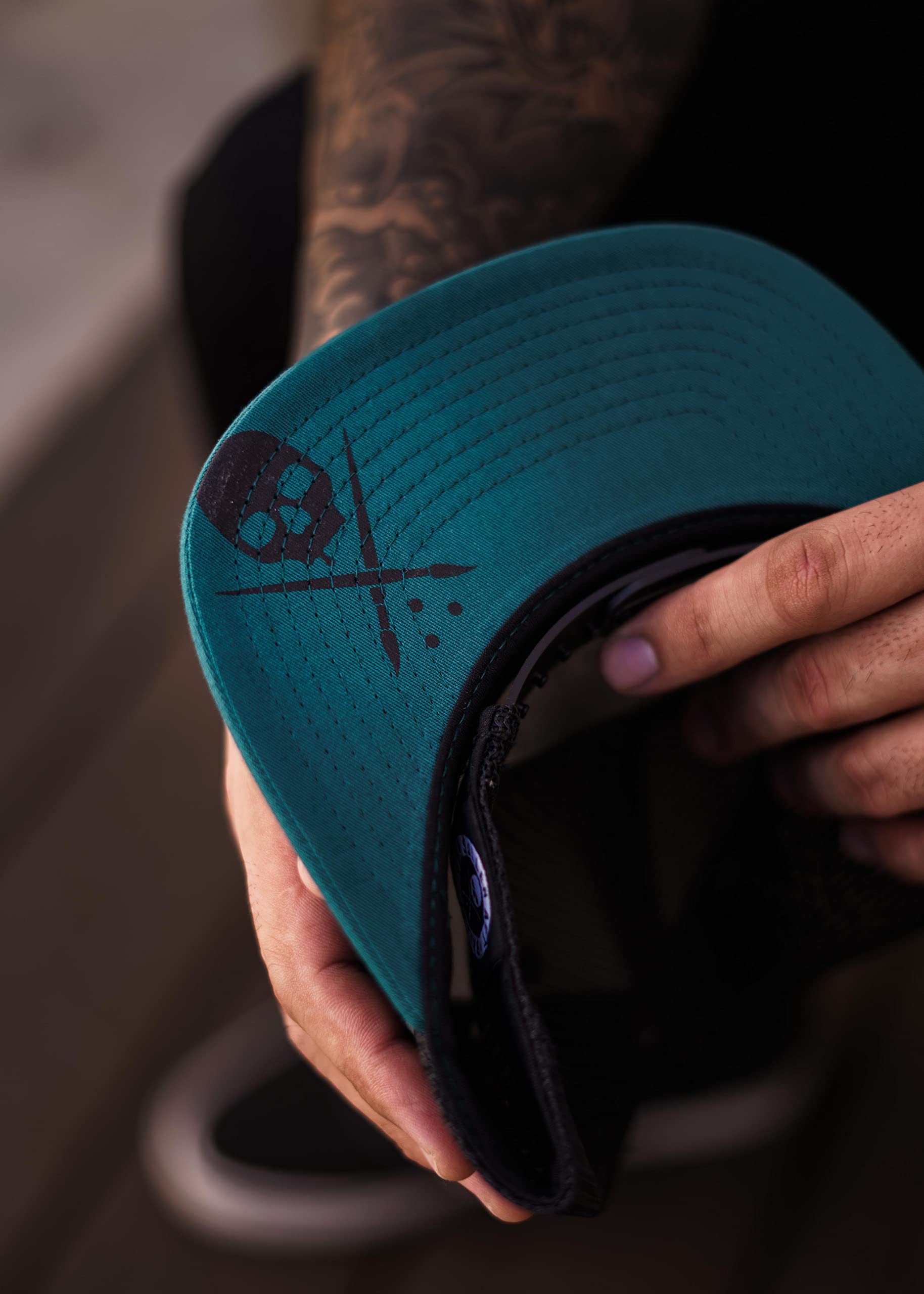 Sullen Run Through Snapback Tattoo Lifestyle Hat (Teal/Black)