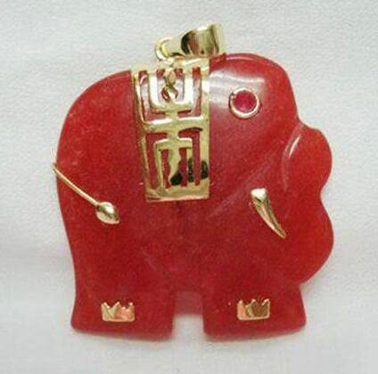 NVTHINH Charming! 25x25mm Purple Jade Elephant Pendant Necklace AAA Grade (Gem Color: green)