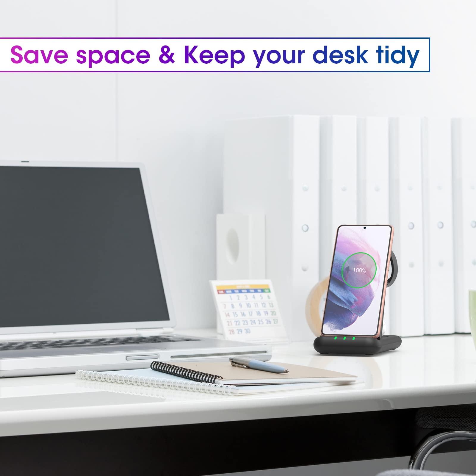 Wireless Charger for Samsung, 3 in 1 Foldable Charging Station/Dock 18W Designed for Samsung S23/S22/S21/Ultra/Plus/S20/S10/S9/Note20/Note10/Z Fold/Flip 4, Galaxy Watch 5/4/3 Active 2, Buds +/Pro/Live