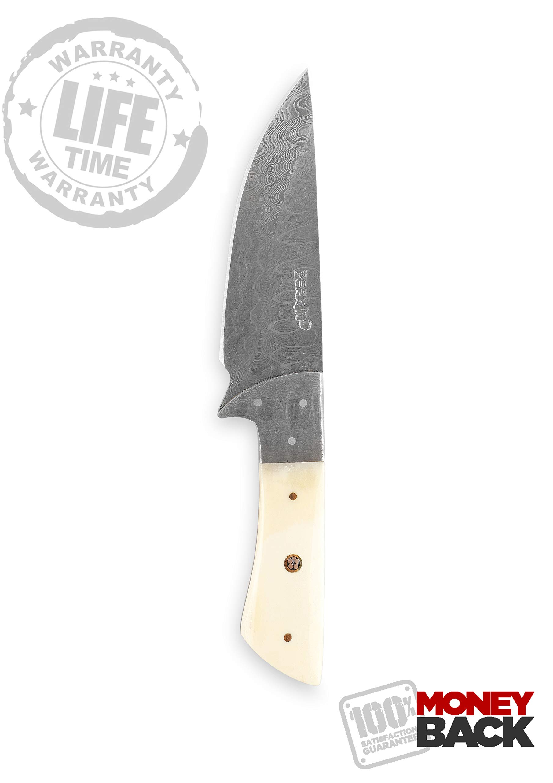 Perkin 3200 Handmade Damascus Steel Hunting Knife with Sheath