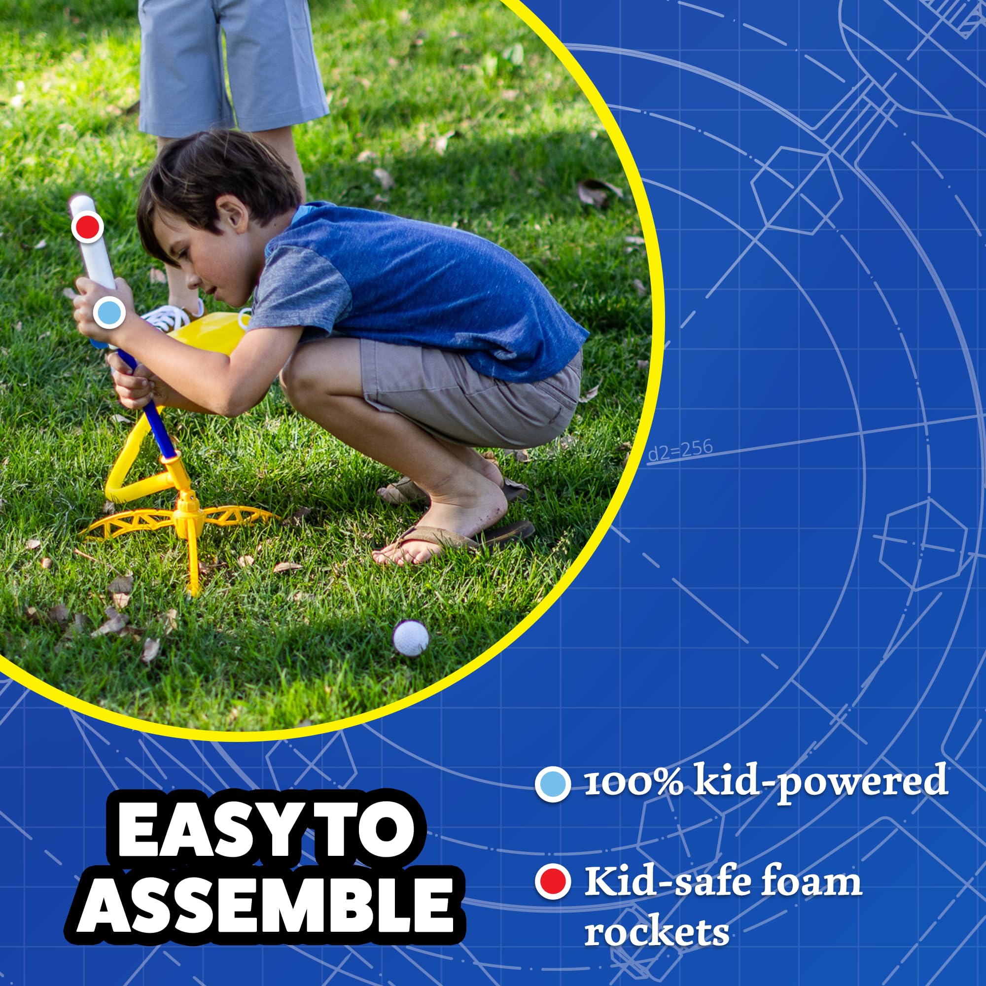 Stomp Rocket Jr Glow Rocket Refills - 6 Glow-in-The-Dark Rockets - Replacement Set for Soft Foam Rocket Launcher - Fun Outdoor Kids Toys Gift for Boys & Girls - Ages 3 & Up