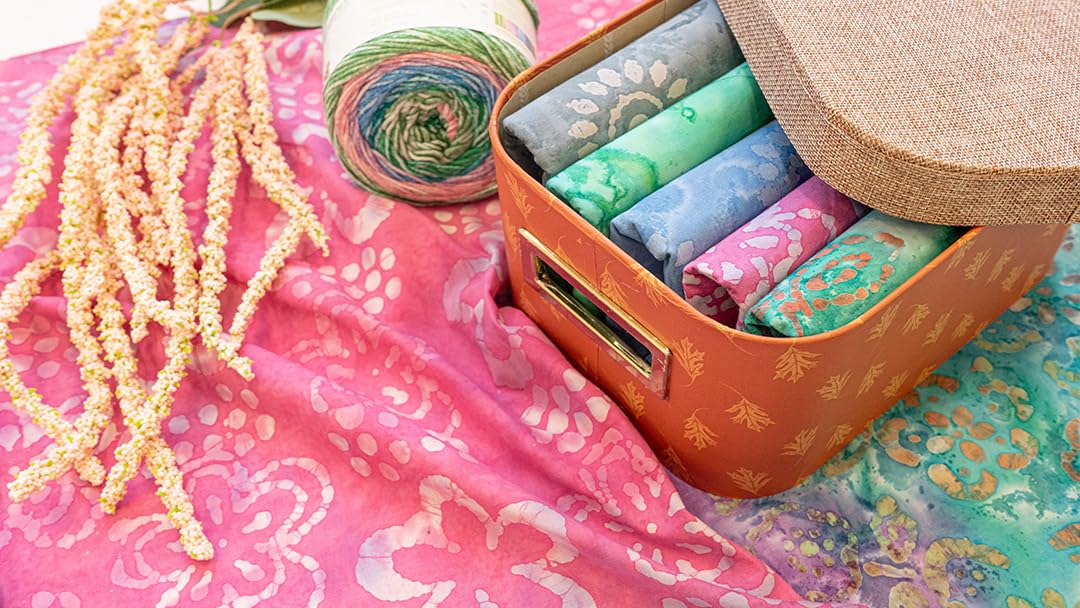 Singer Fabric S-100% Cotton, Batik Collection, Medium Violet Red Sunflower, Cut by The Yard, 42 Inches