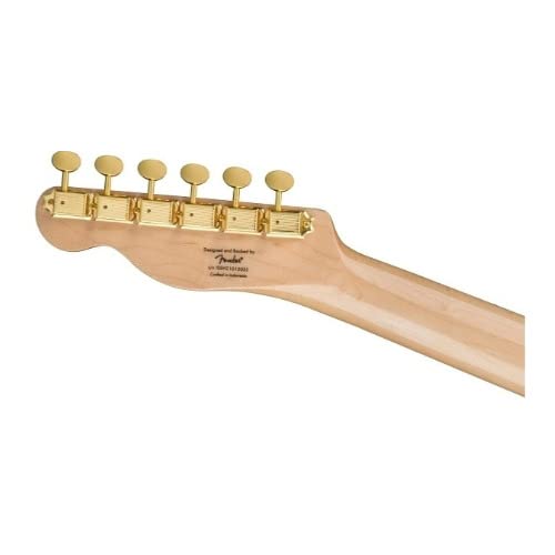 Squier 40th Anniversary Gold Edition Telecaster Electric Guitar, with 2-Year Warranty, Black, Laurel Fingerboard