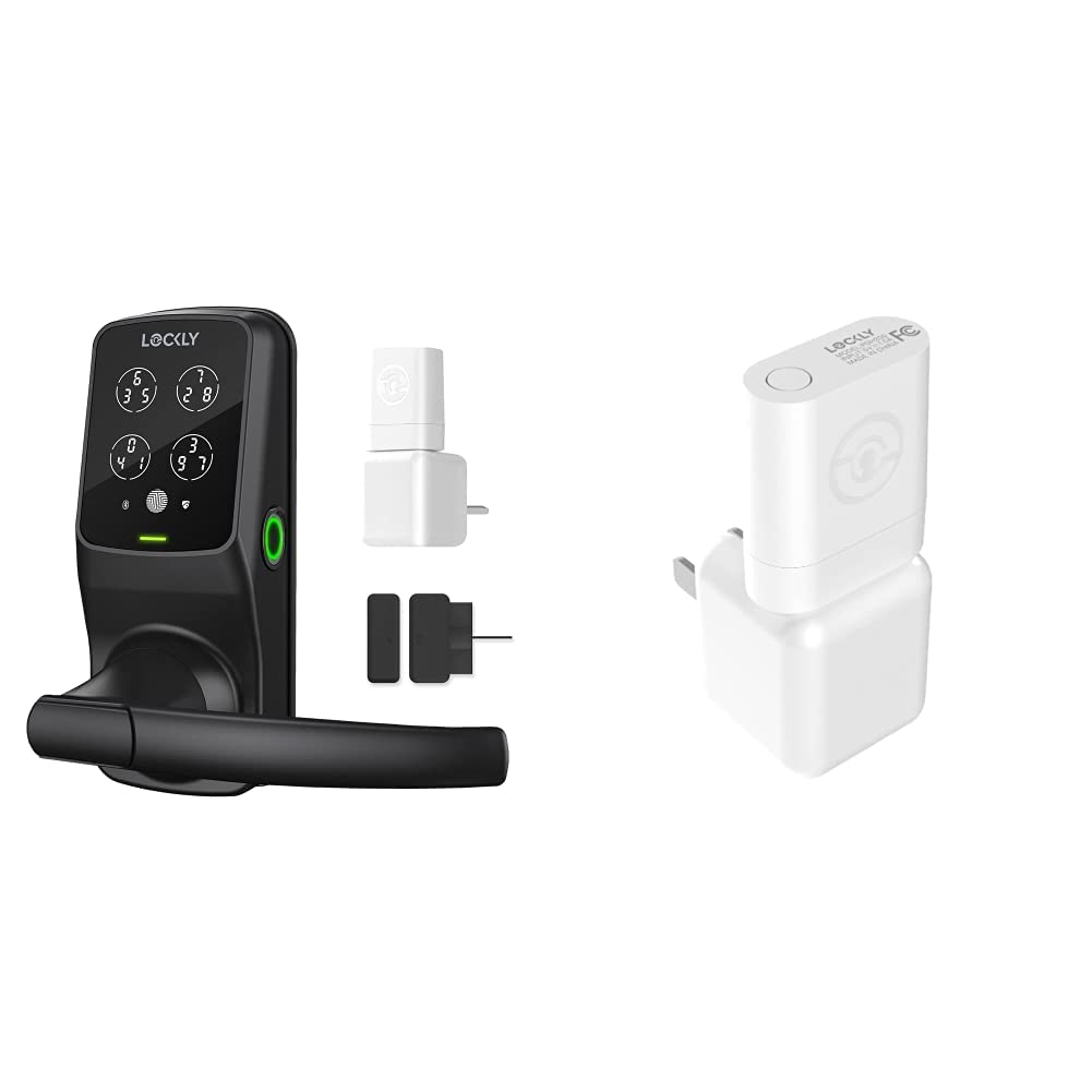 Lockly Secure Pro, Wi-Fi Smart Lock, Keyless Entry Door Lock, PIN GenieĀ® Keypad, 3D Biometric Fingerprint Sensor & Secure Link Wi-Fi Hub, Smart Hub