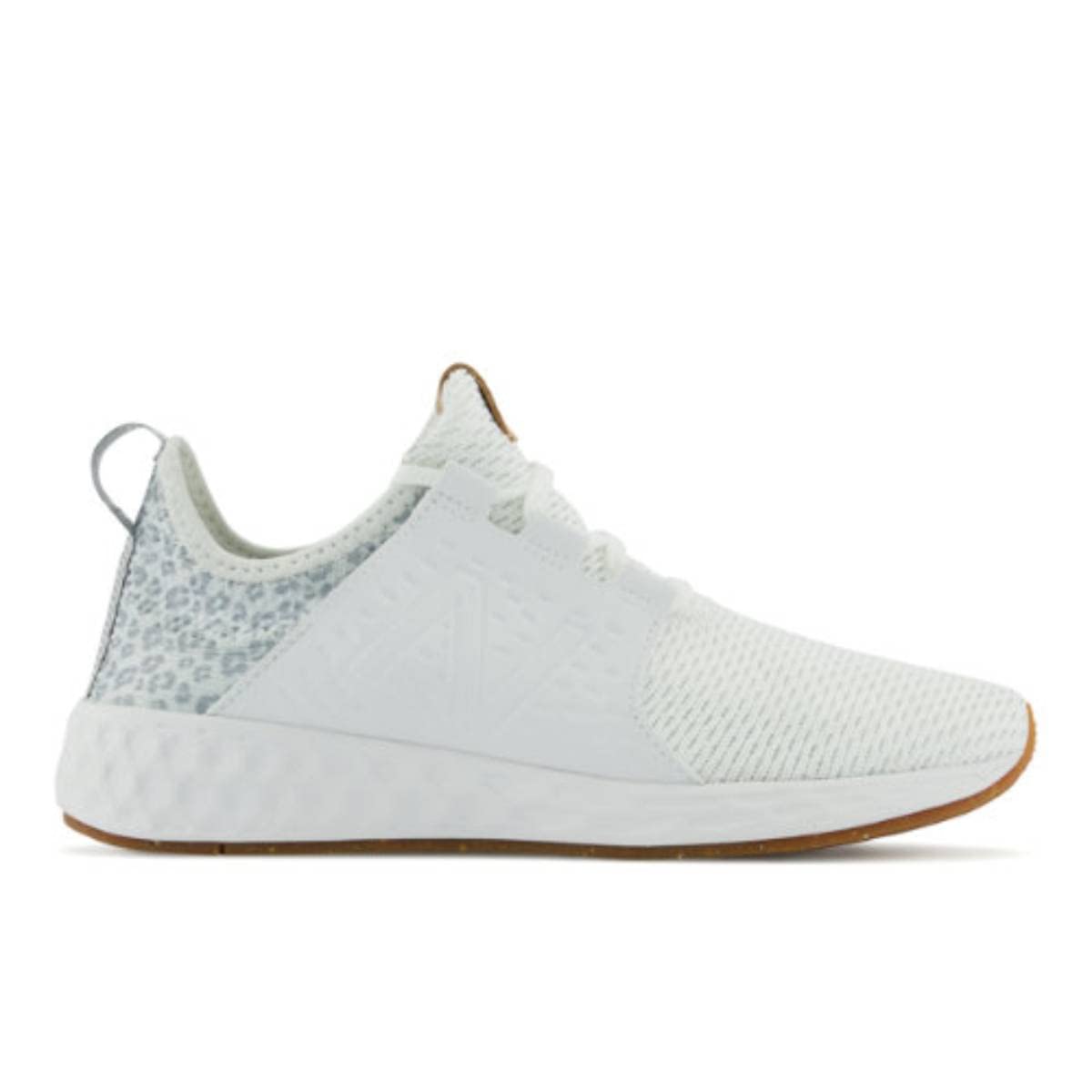 New Balance Women's Fresh Foam Cruzv1 Reissue, White/Grey Leopard 8.5 M