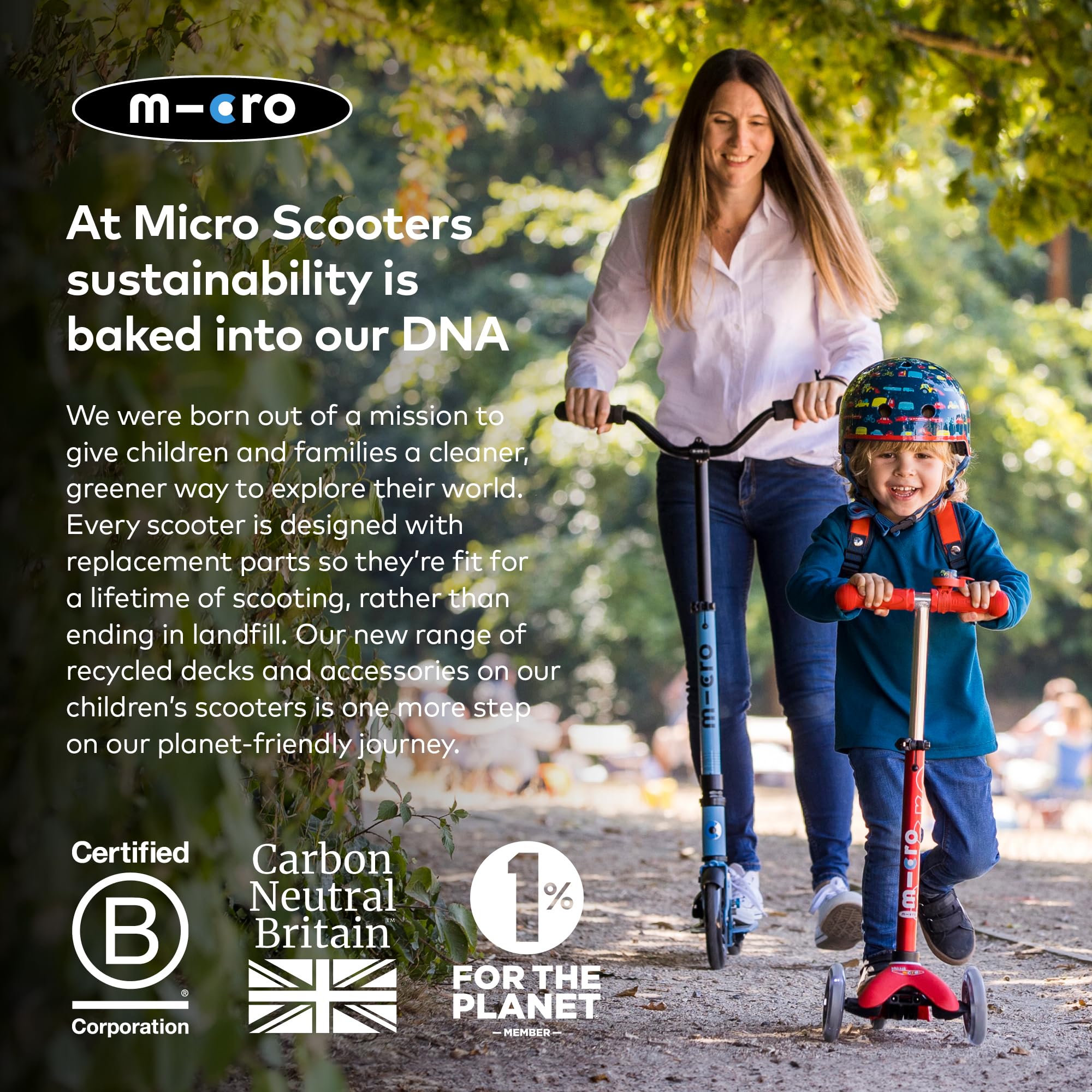 Micro Kickboard - Sprite LED - Two Wheeled, Fold-to-Carry Swiss-Designed Micro Scooter for Kids & Adults with Motion-Activated Light-Up Wheels for Ages 8+ (Blue Stripe)