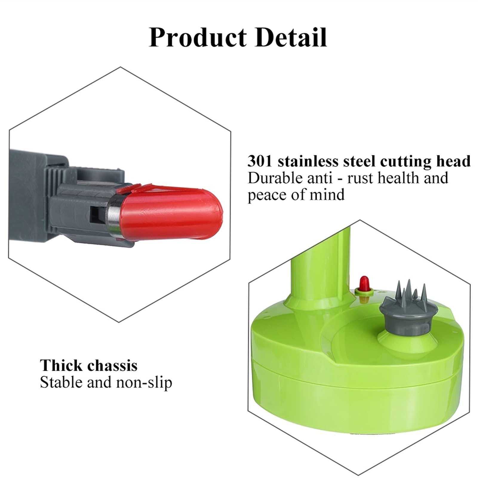 LKL Electric Potato Peelers Multifunction Spiral Apple Peeler Automatic Rapid Rotating Fruit Potato Peeling Machine for Home Restaurant (Color : Black)