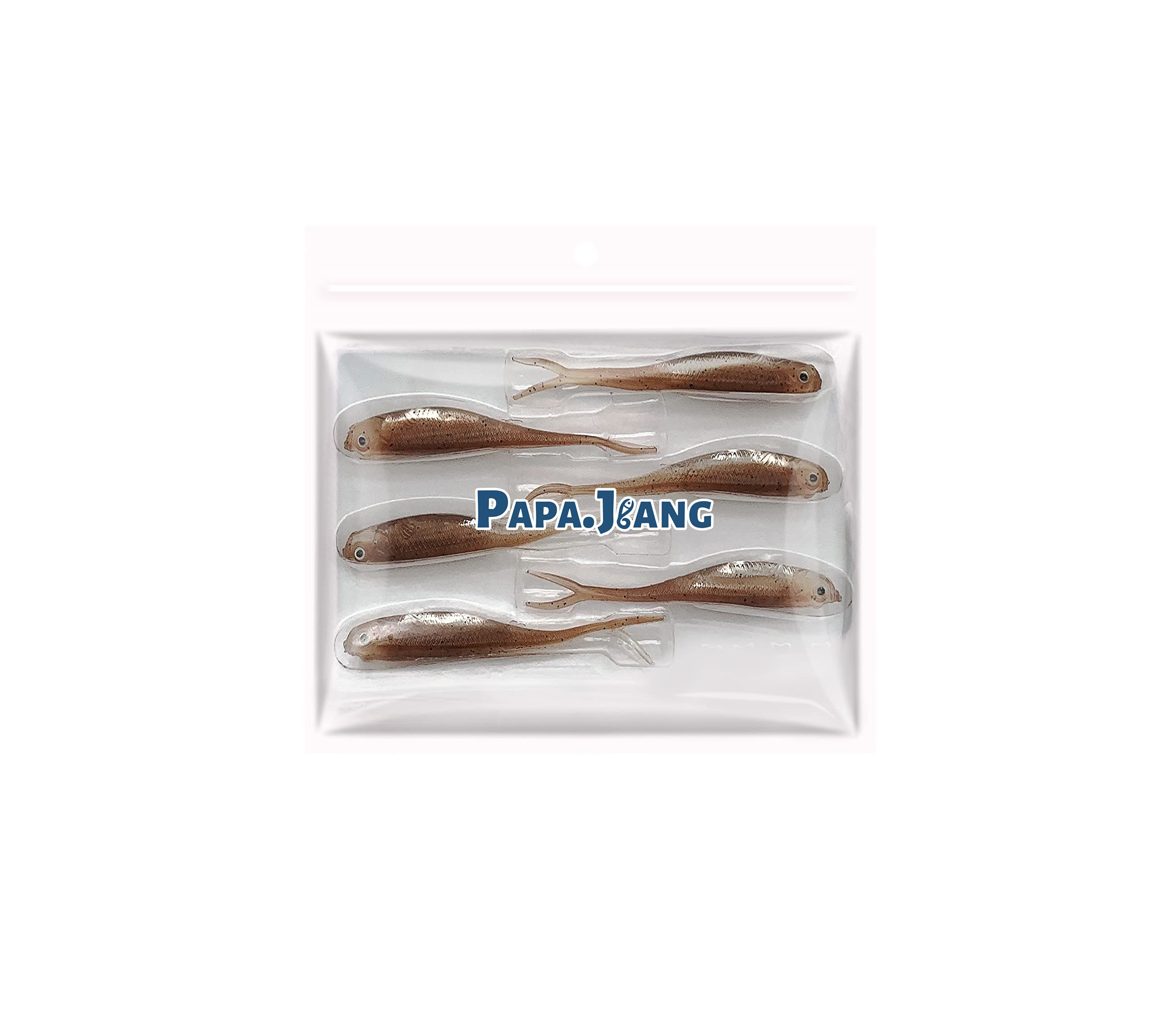 Papa.Jiang 6 PCS Soft Fishing Lure, Artificial Lure Swimbaits, Split Tail, Multiple Color Available, Saltwater/Freshwater (Chartreuse)