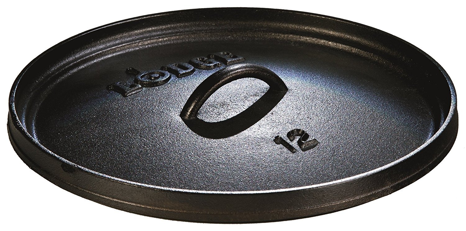 Lodge 8 Quart Pre-Seasoned Cast Iron Camp Dutch Oven with Lid - Dual Handles - Use in the Oven, on the Stove, on the Grill or over the Campfire - Black