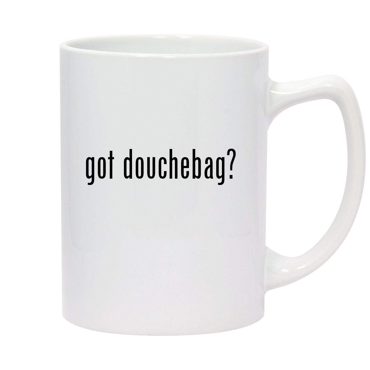 Molandra Products got douchebag? - 14oz White Ceramic Statesman Coffee Mug