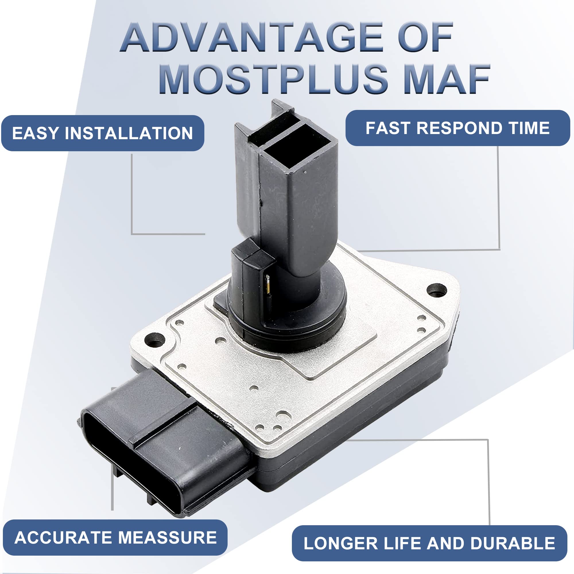 MOSTPLUS 74-50011 Mass Air Flow Meter MAF Sensor Compatible for 2001-2005 Ford Explorer/ 2001-2003 Ford Ranger 4.0L