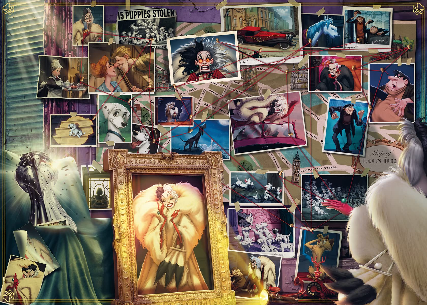Ravensburger Disney Villainous: Cruella de Vil - 1000 Piece Jigsaw Puzzle for Kids and Adults | Unique Pieces with Softclick Technology | Vibrant, Glare-Free Design | Ideal for Ages 14+