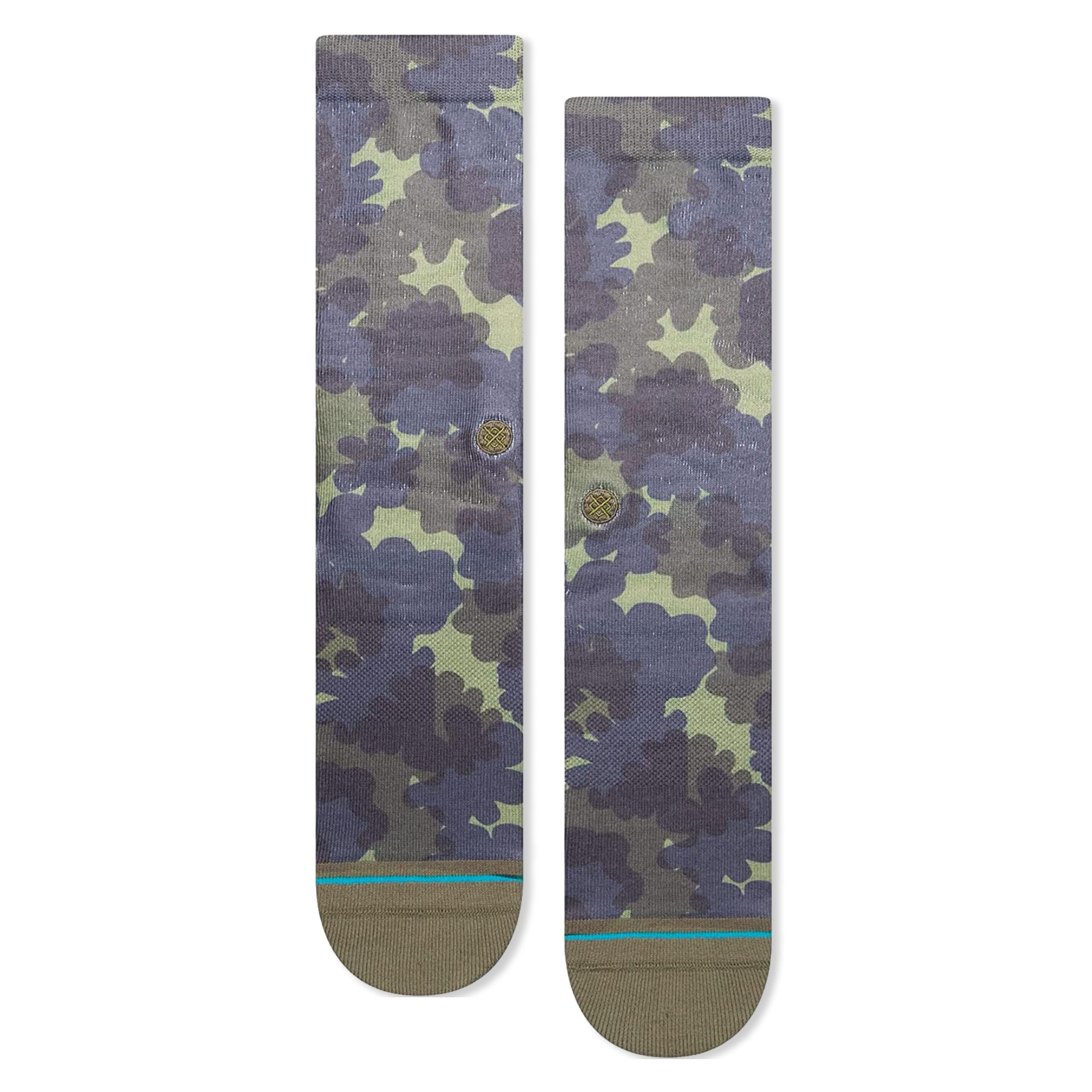 Stance Hydrangea Crew Socks (Large, Darkgreen)