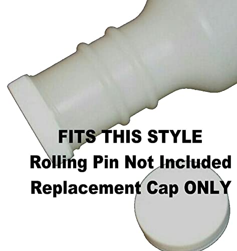 Tupperware Replacement Part White Vintage Large 1.75 Inch Rolling Pin Cap Check Size