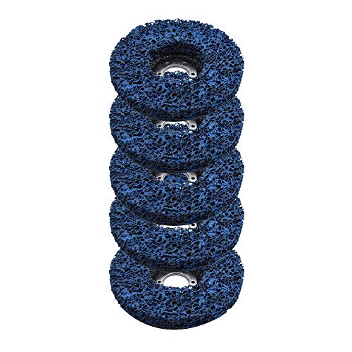 WFLNHB 5Pcs - 4-1/2" x 7/8" Strip&Clean Discs Replacement for Angle Grinders-Removes Rust Strips Paint Cleans Welds