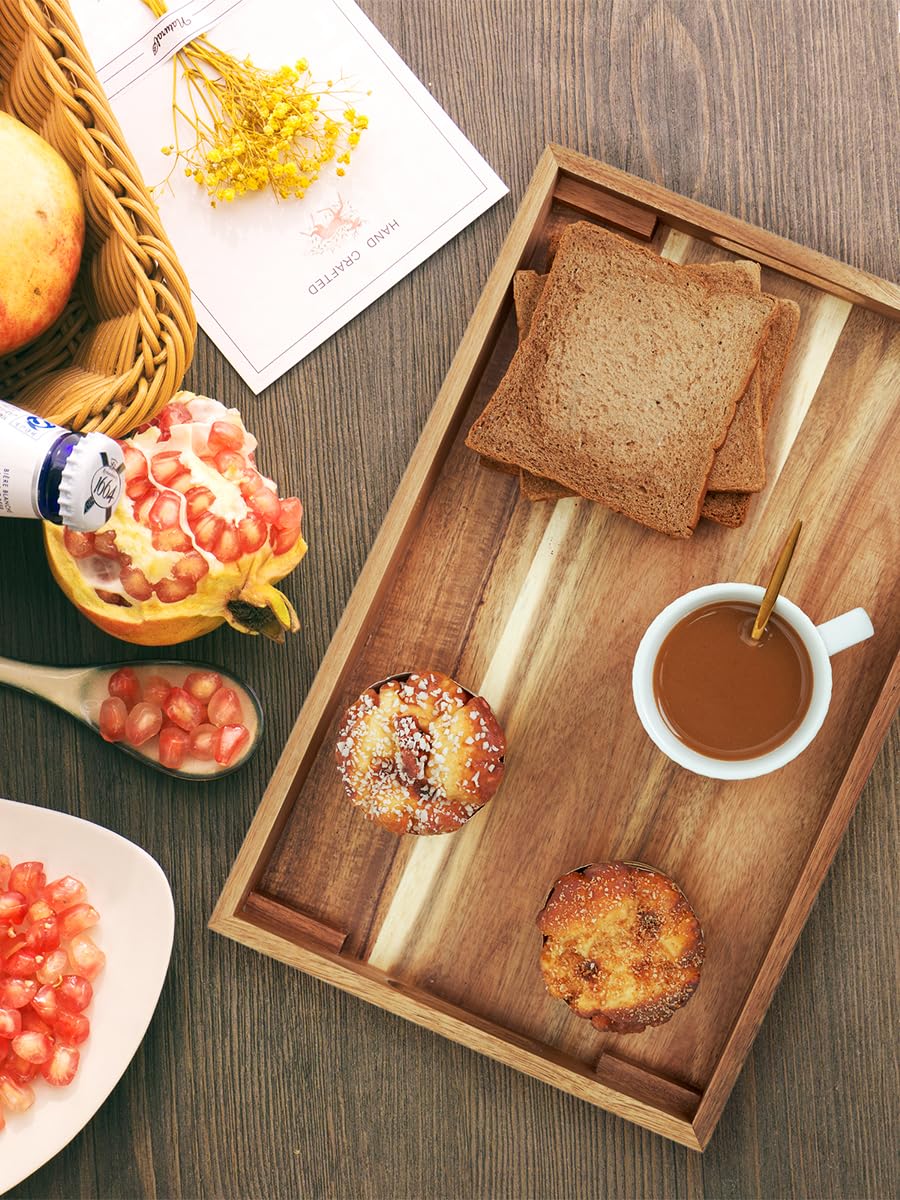 Nuvograin Wood Bread Cutting Board, Bread slicer,Crumb Tray with holder,Bread Serving Tray for Kitchen,Color combination design,Bread, Cake, Bagels, 9.53β Wide x 1.46"Tall