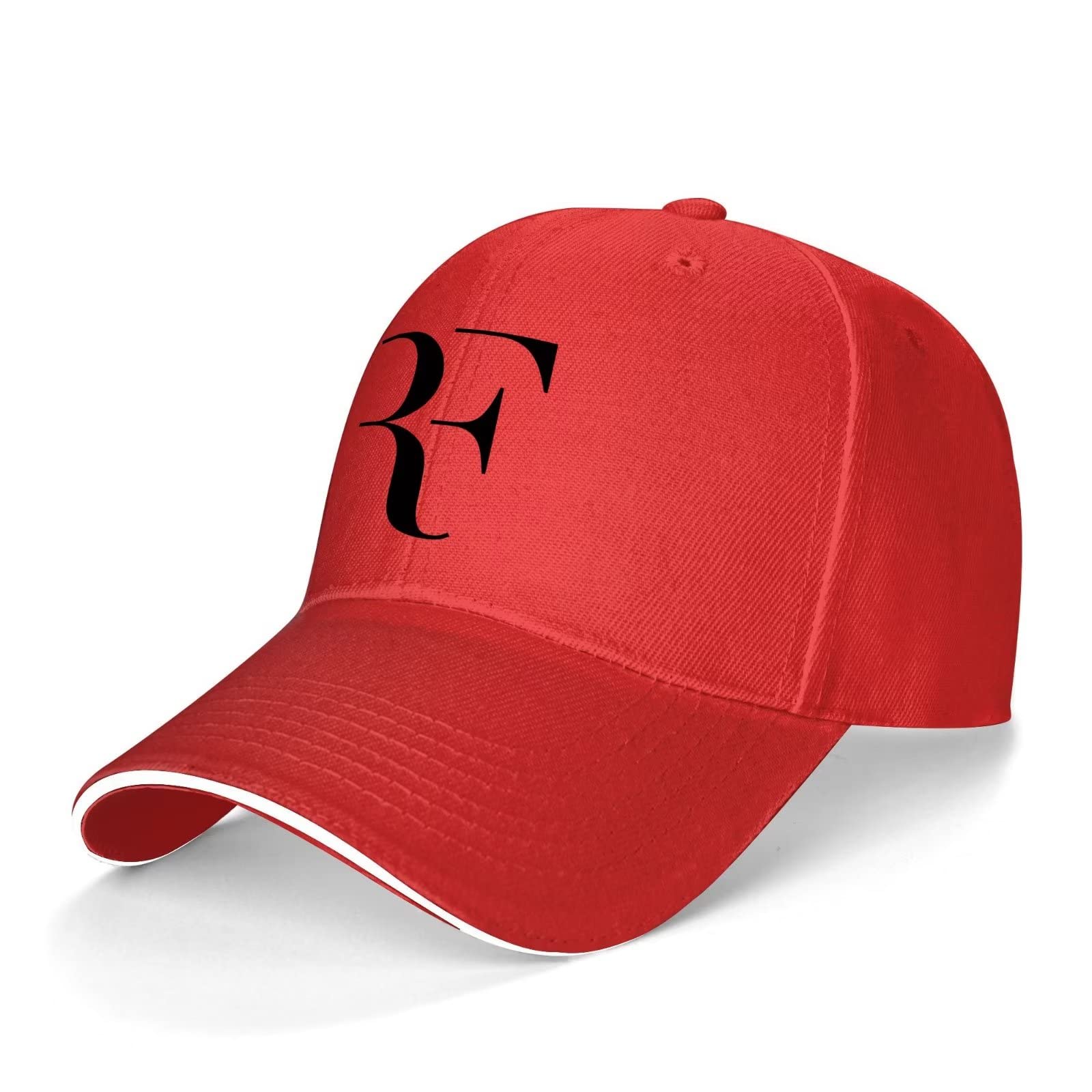 ROGER FEDERER hat Adult Unisex Cool Adjustable Sandwich Baseball caps Hats for Mens&Women's Red