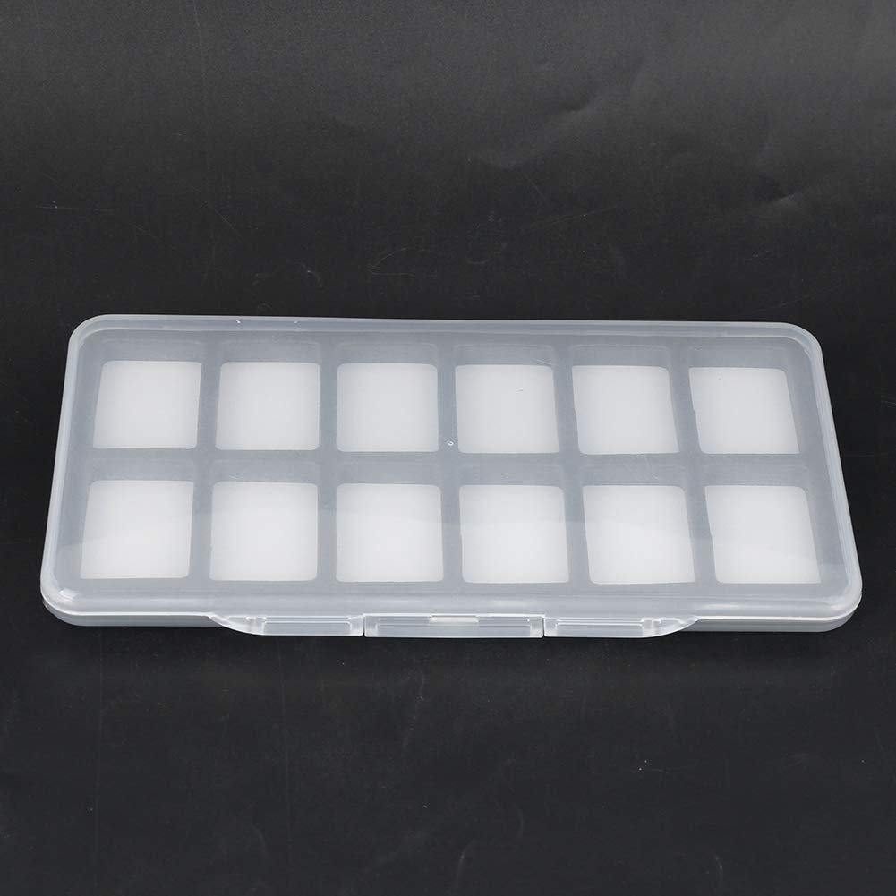 Ruining Fly Storage Box, Bait Case, Transparent with Foam Accessory Fishing Supply for Fishing for Lure Storage 12 Cells