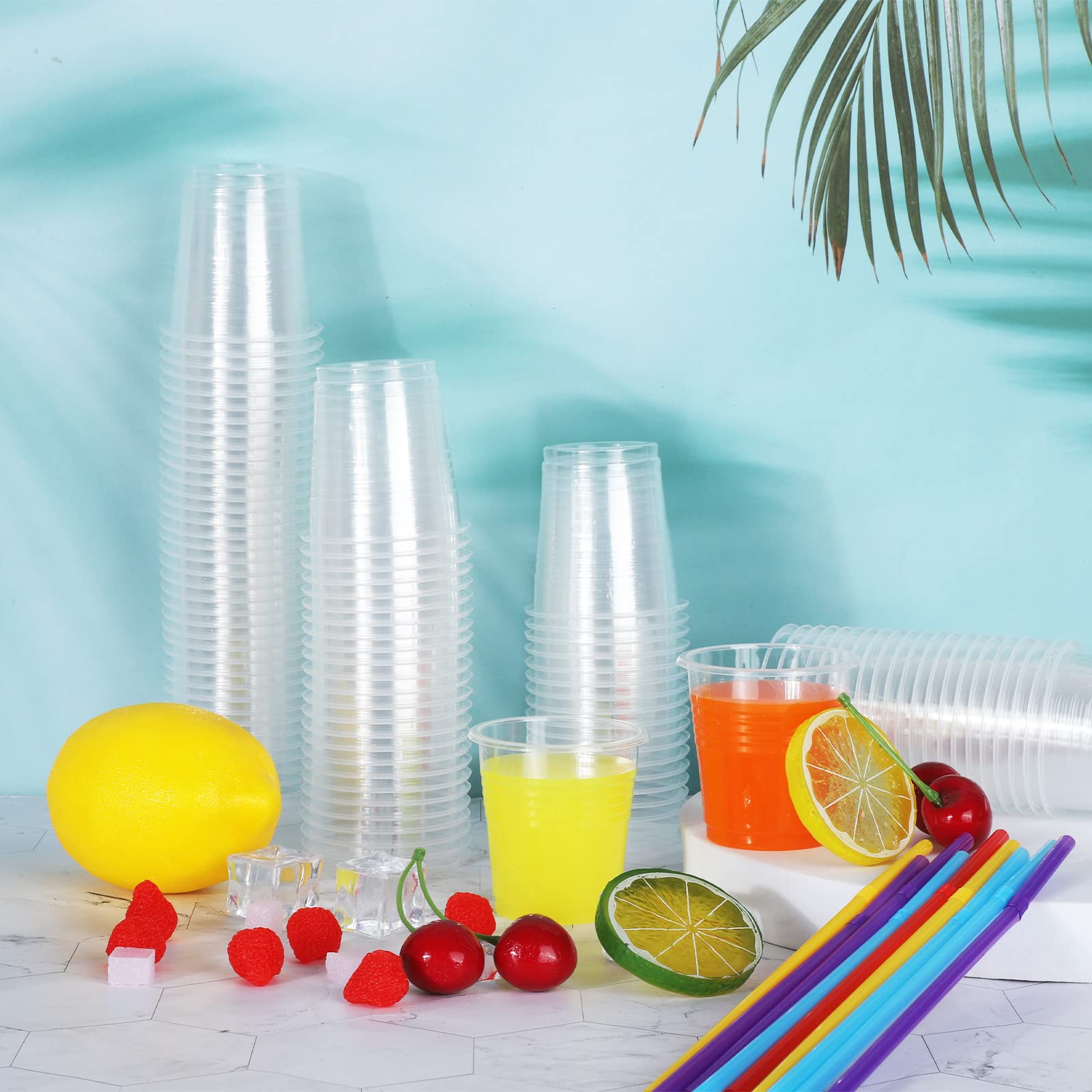 Ruisita 400 Pack 3 Ounce Clear Plastic Cups Disposable Mouthwash Cups Drinking Cups for Party, Picnic, BBQ, Travel, and Events
