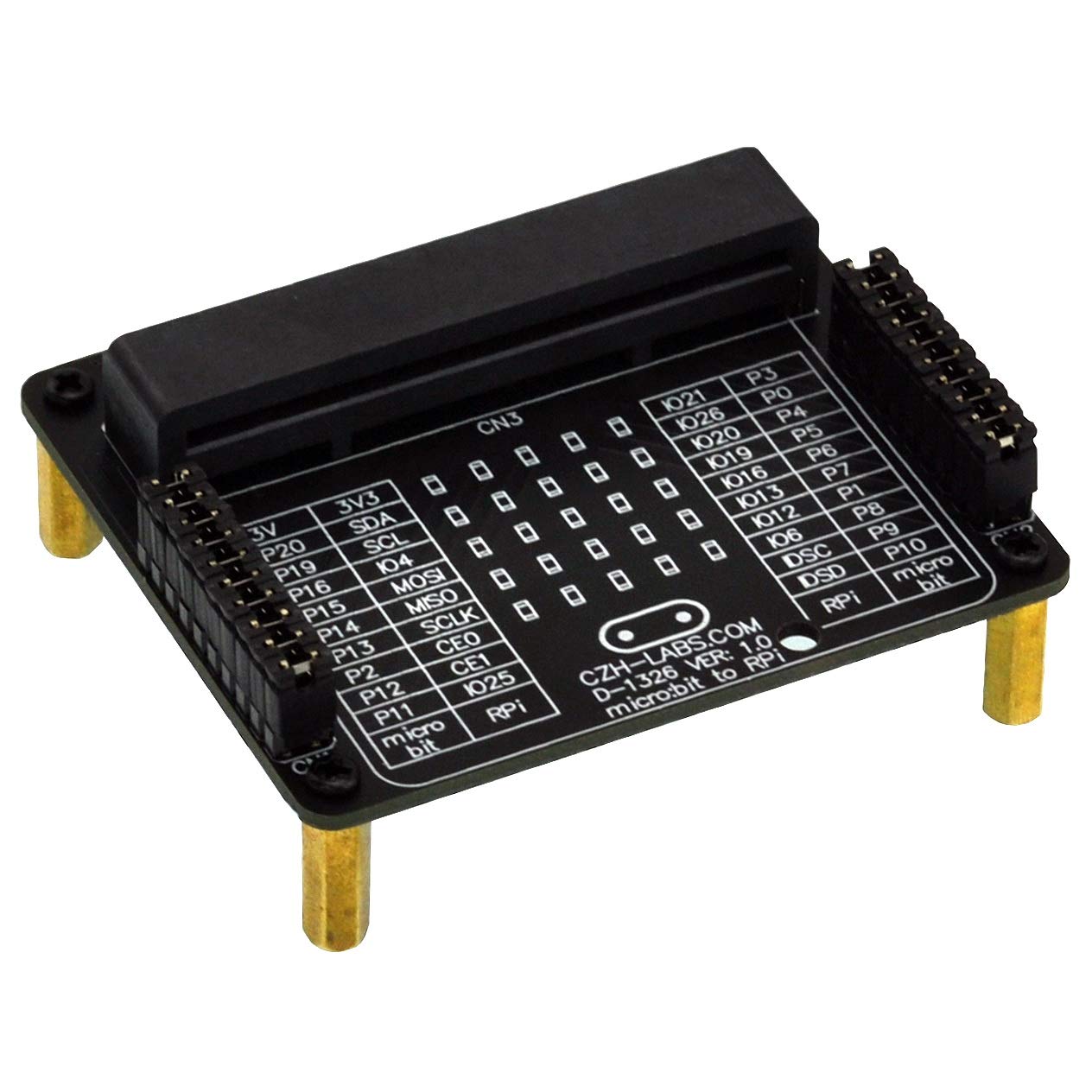 Micro:bit X Raspberry Pi Interconnection HAT, Microbit to RPi Adapter Board