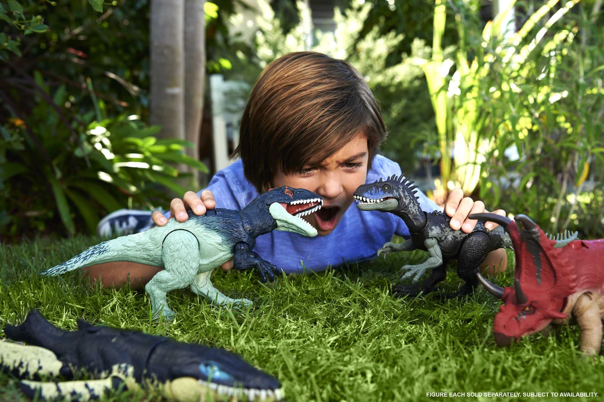 Mattel Jurassic World Dominion Wild Roar Kronosaurus Dinosaur Action Figure Toy with Sound & Attack Action, Plus Downloadable App & AR