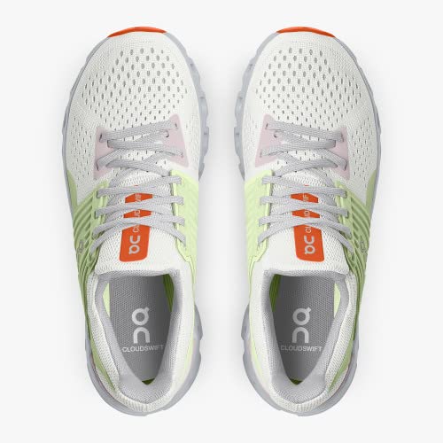 ON Women's Cloudswift Running Shoes, Ice/Oasis, 10.5