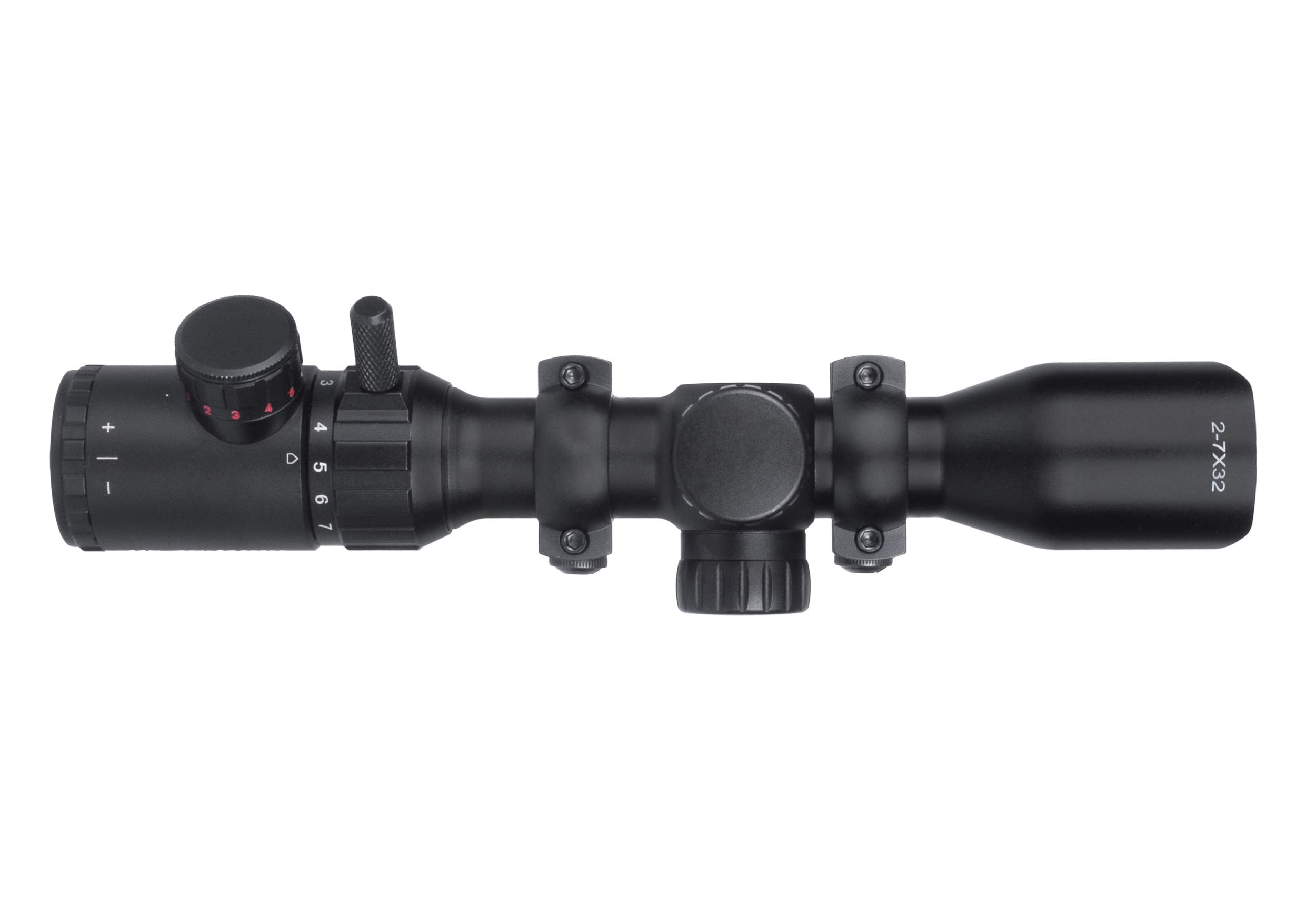 Monstrum 2-7x32 Rifle Scope | Monstrum Picatinny Scope Rings with Integrated Level Bubble | Bundle