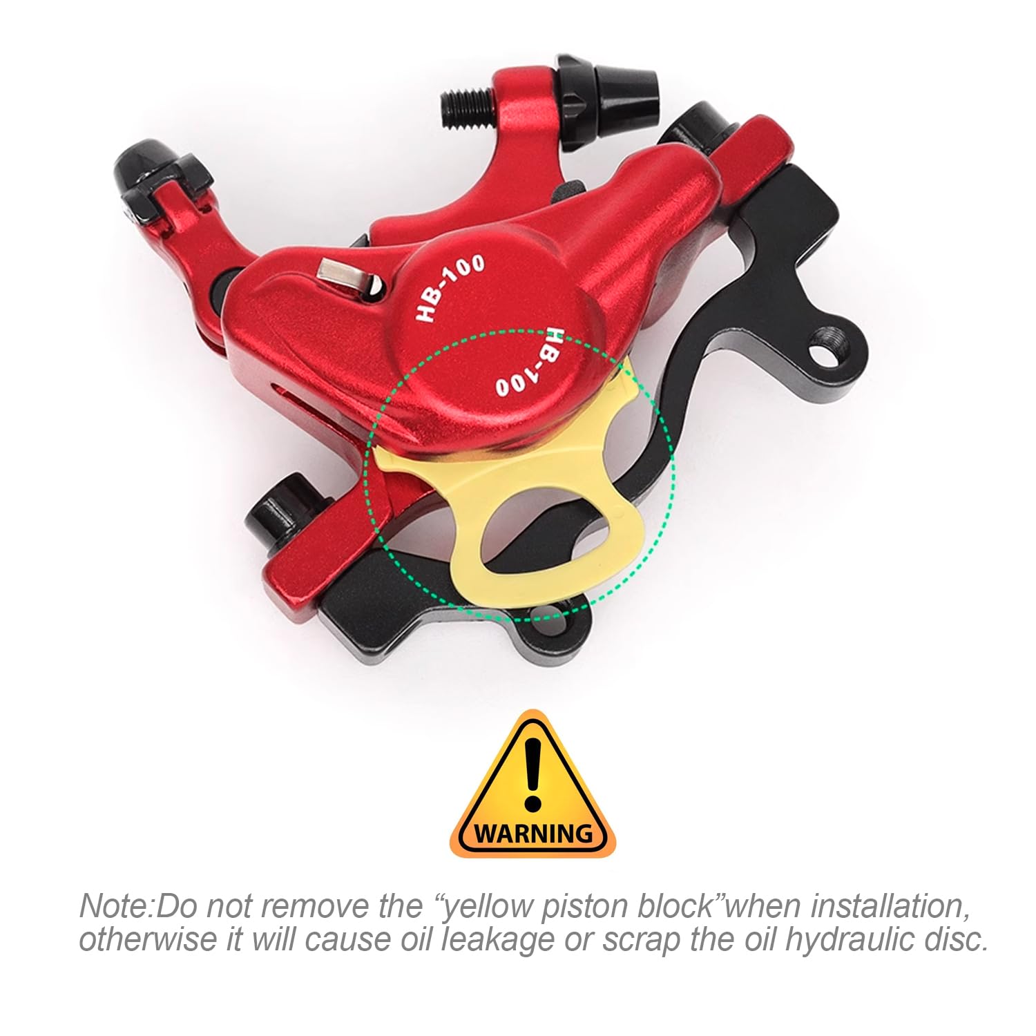 MTB Road HB-100 MTB Road Line Pulling Hydraulic Disc Brake Calipers Front & Rear Mountain Bike Disc Brake E-BIKE Disc Brake (1 Pair Black)