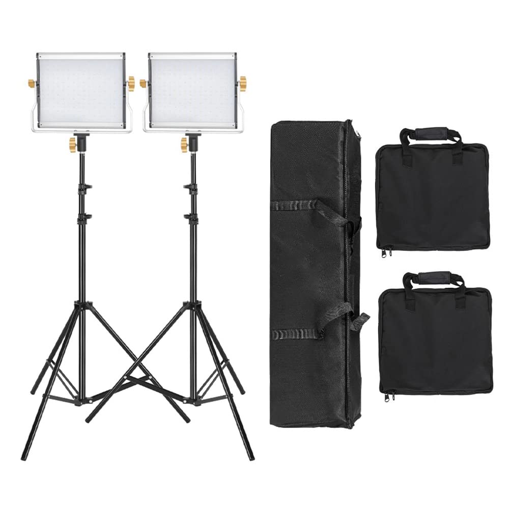 Video Lighting Kits, Dimmable Bi-Color 420 LED Video Light with Light Stand and 3 Carrying Bags, led Photography Lighting for YouTube Studio Photography, Video Shooting