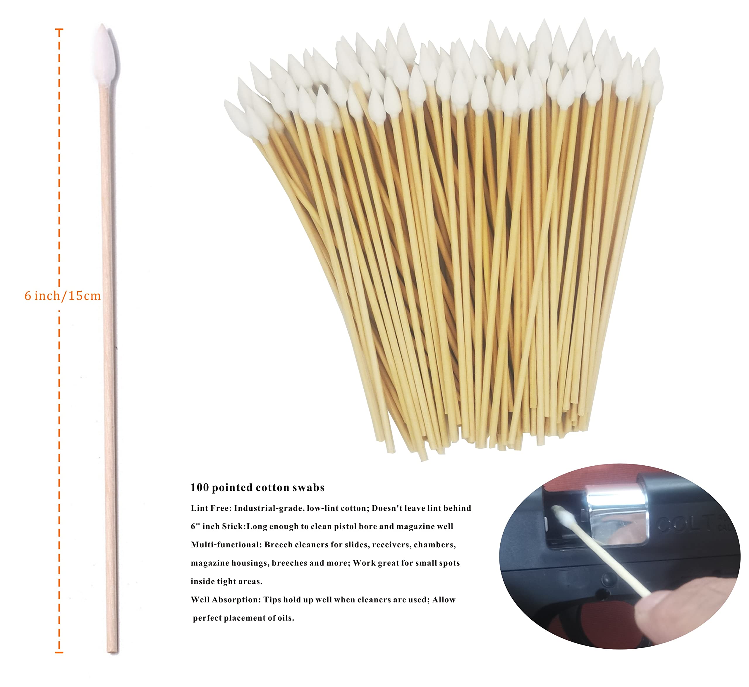Romanideal Universal Gun Cleaning Kit 25 Pieces .22.30 9mm .45 Caliber Gun Cleaning Brushes Copper Cleaning Rod 8-32 Thread and Other Gun Cleaning Accessories