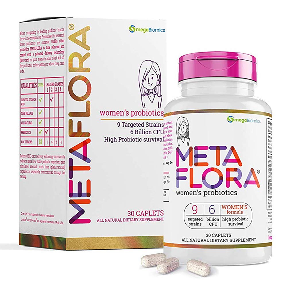 METAFLORA for Women Health - Probiotic Supplements - 15x More Effective Than Probiotic Capsules with Patented Delivery Technology - 30 Daily Time Release Pearls