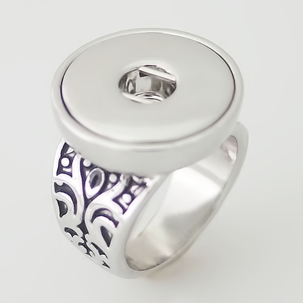 LOV*MOMENT Lovmoment Ring Size 8# Snap Jewelry Fit 18mm Snaps Charms Fingers Thick 17.5mm
