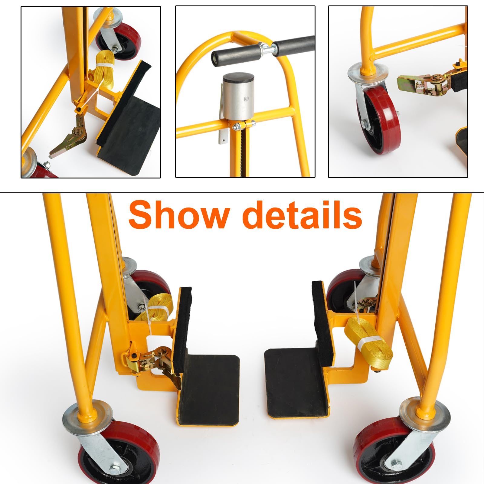 Manual Furniture Mover Equipment (Set of 2),Heavy Duty Moving Dolly, 1300 lbs Capacity, 12" Lift Height.