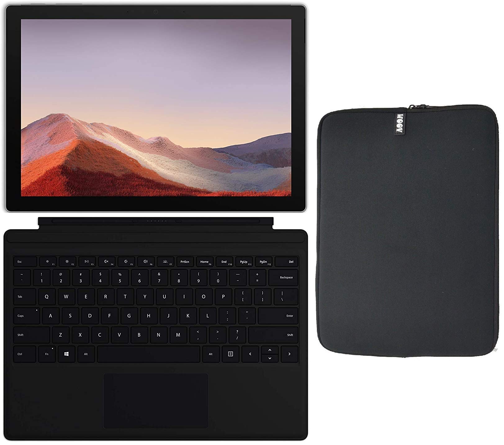 Microsoft Surface Pro 7 2-in-1, 12.3" Touchscreen Tablet, 10th Gen Intel Core i3, 4GB RAM, 128GB SSD, Windows 10 Home, Platinum (with Surface Pen & Sleeve)