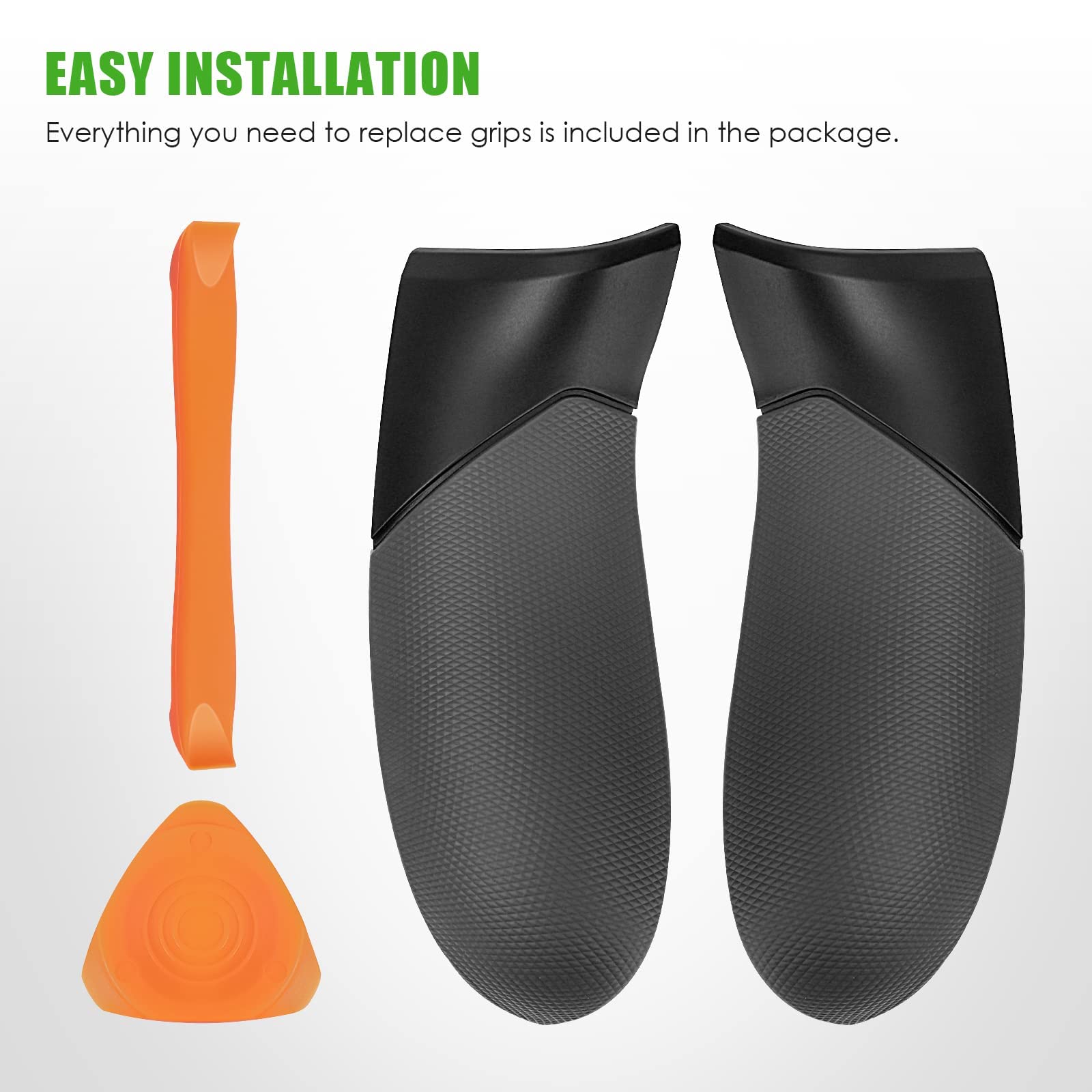 TOMSIN Rubberized Grips for Xbox Elite Controller, Replacement Left Right Rubber Back Panels Shell Parts