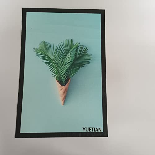 YUETIAN Original art pictures on canvas, Framed Plant Canvas Wall Art Decor