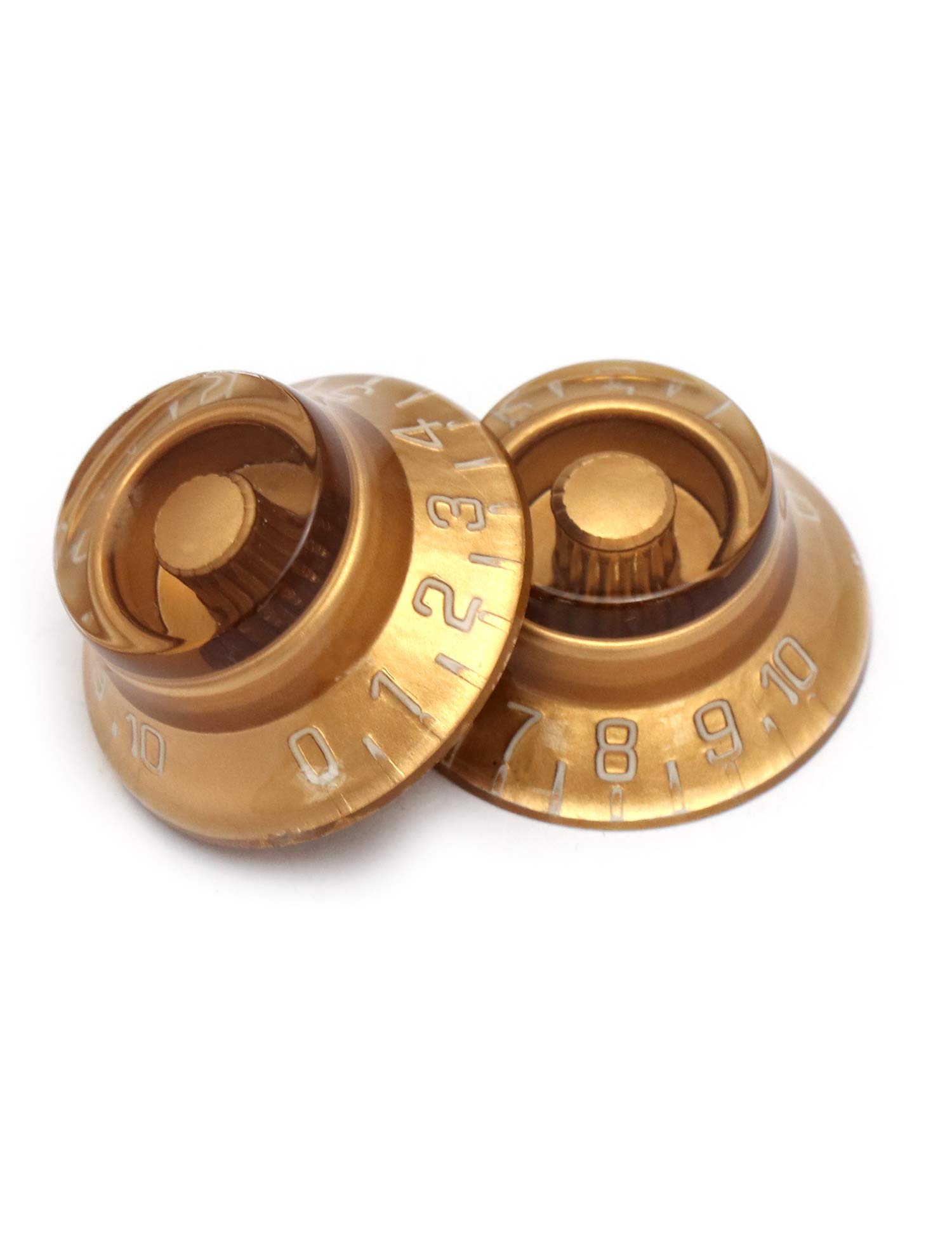 Metallor Electric Guitar Top Hat Knobs Speed Volume Tone Control Knobs Compatible with Les Paul LP Guitar Parts Replacement Set of 4Pcs. (Gold)