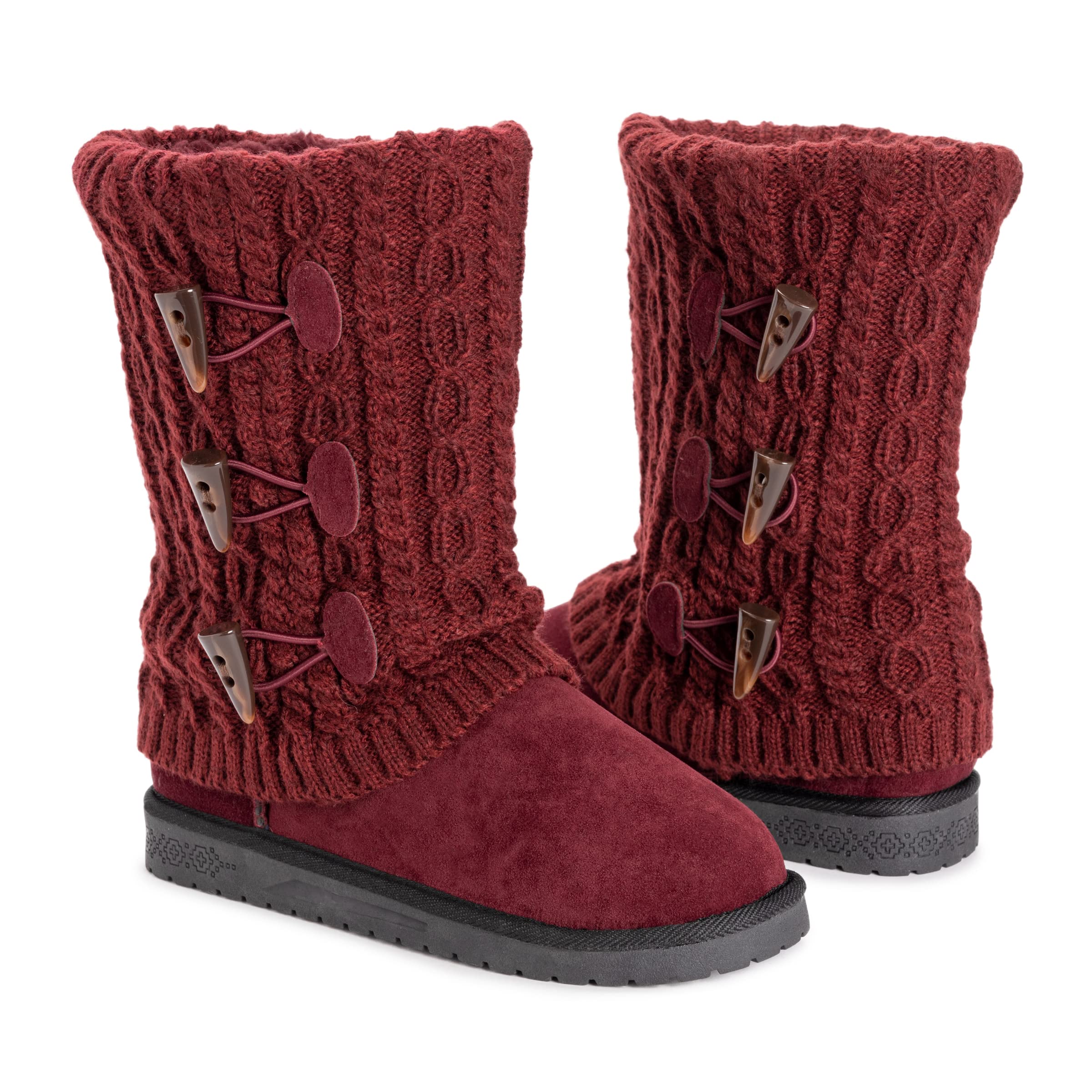 MUK LUKS Women's Cheryl Boot, Burgundy, 7