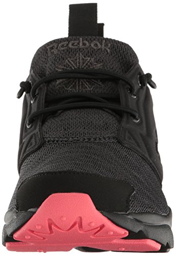 Reebok Women's Furylite Sole Running Shoe, Black/Gravel/Fire Coral, 5 M US