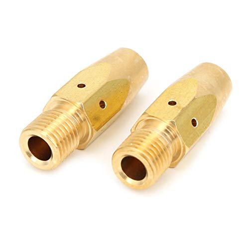 Mig Welding Gun Accessory, Contact Tip Adapter Brass Gas Diffuser for MIG Welder Gun, Mig Welding Parts Consumables for Miller M-25/M-40, 2Pcs/ 5 Pcs OPtional(2PCS )