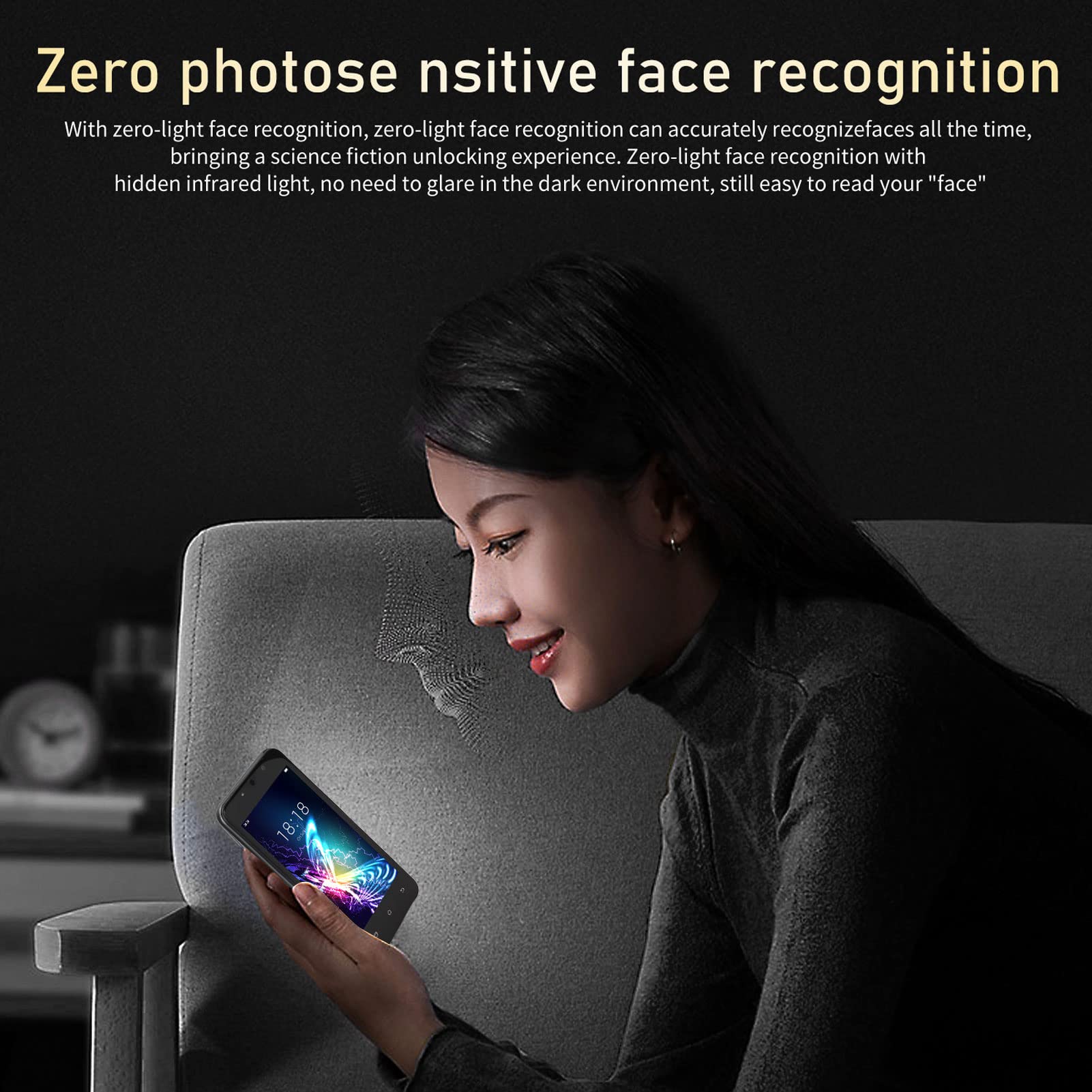 MAVIS LAVEN Cellphone, Mobile Phone 4.5in Ultra HD Screen 4950mah MTK6889 Core 5MP Front 13MP Rear Camera for Birthday (US Plug)