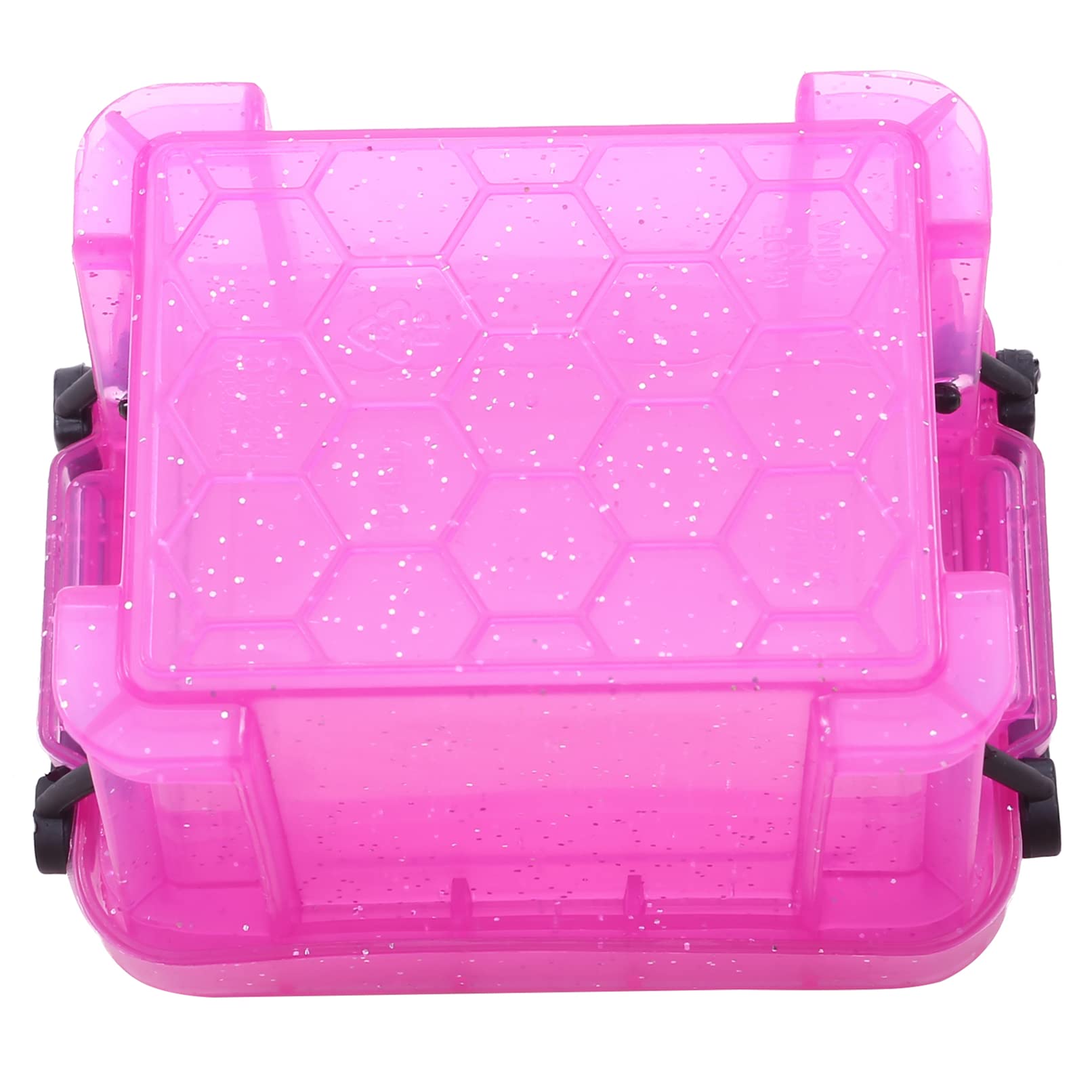 Sevenfly Family Plastic Storage Bin with Lid Medicine Box Lockable Container for Toy Desktop Jewelry Accessory Drawer Or Kitchen,Purple